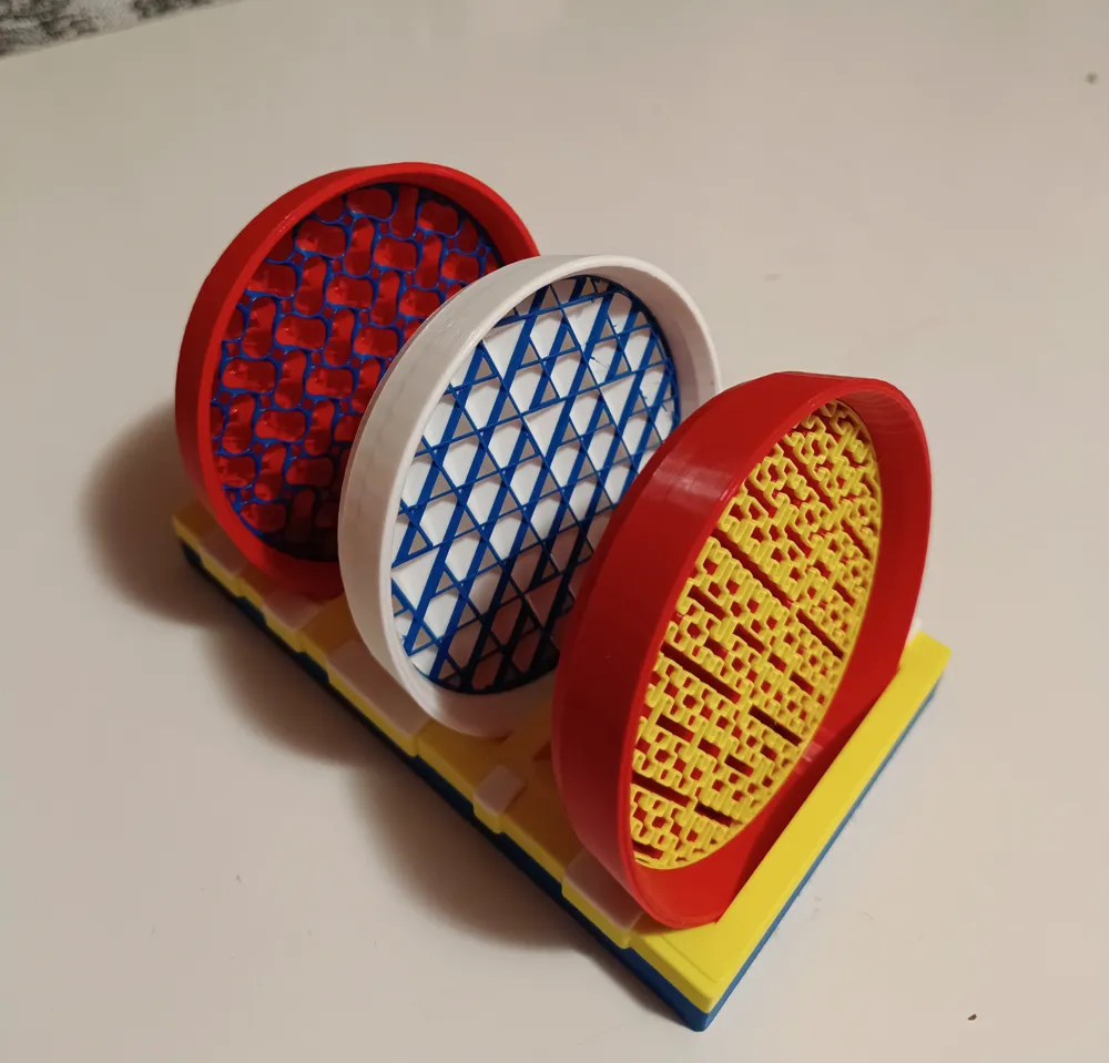 Coasters_infill pattern with holder - Free 3D Print Model - MakerWorld