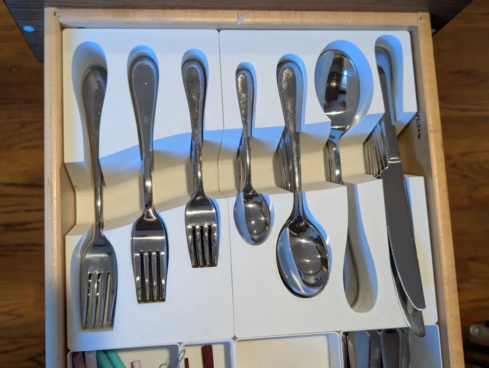 Gridfinity Silverware Organizer (Oneida Icarus) - Free 3D Print Model ...
