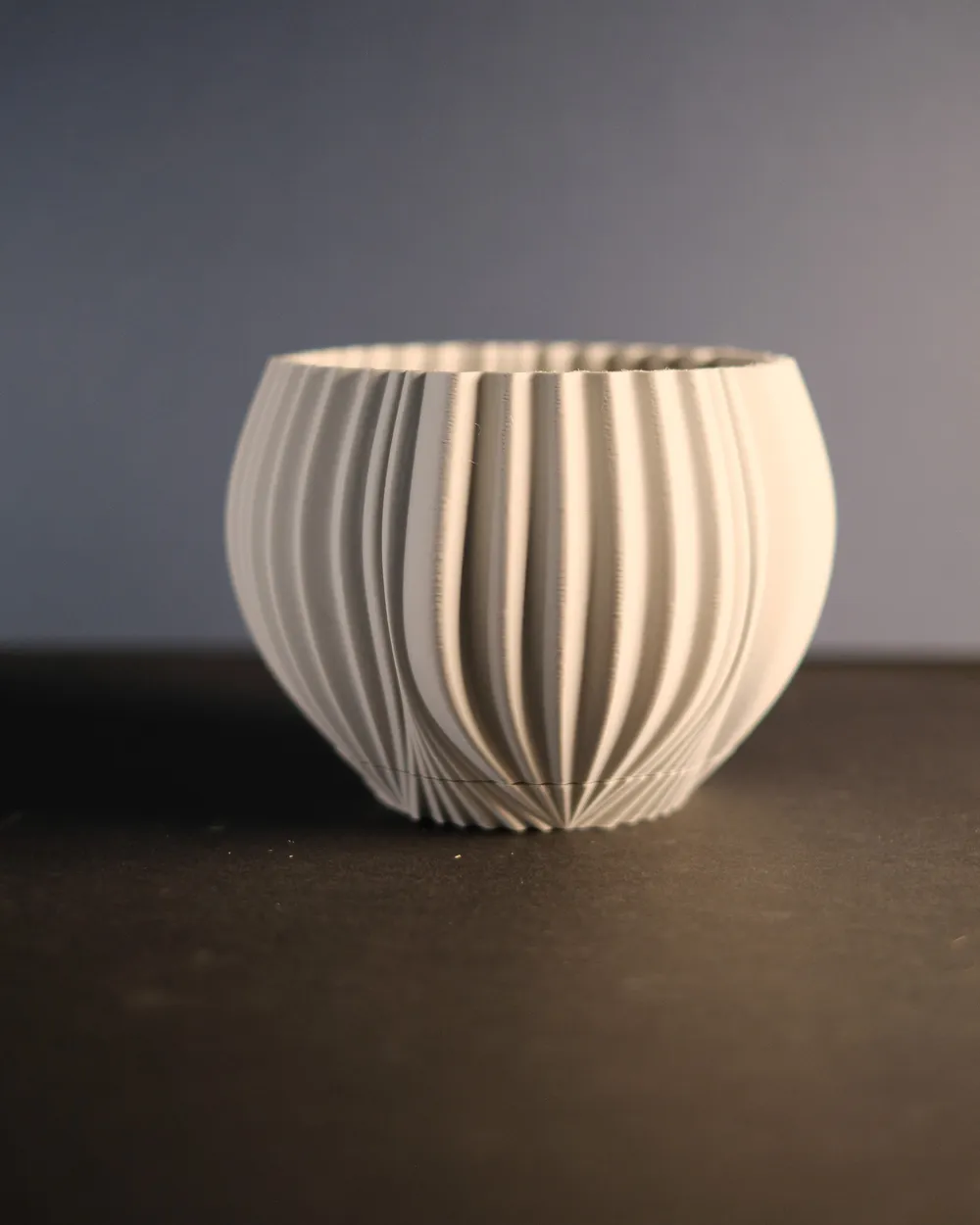 Flowing Ripple Two Part Planter With Drip Tray - Free 3D Print Model ...