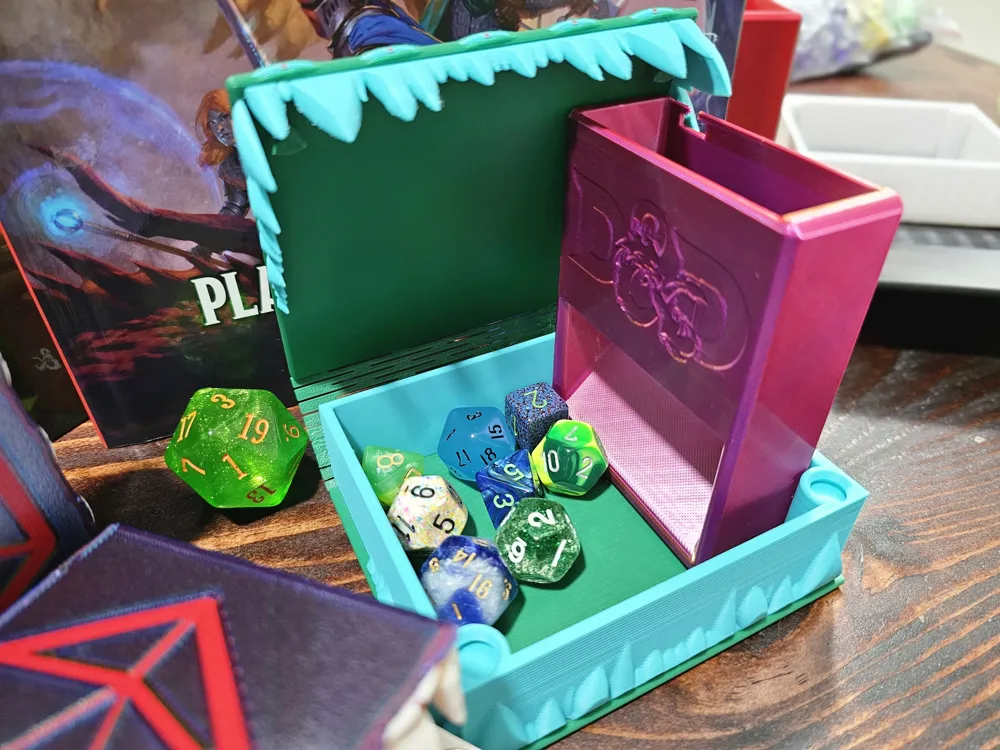 Not-A-Mimic D&D Dice Book - Free 3D Print Model - MakerWorld