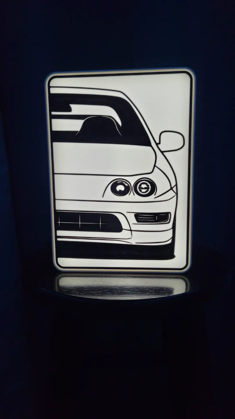Acura integra Silhouette led light box by Nostalgicprints - MakerWorld