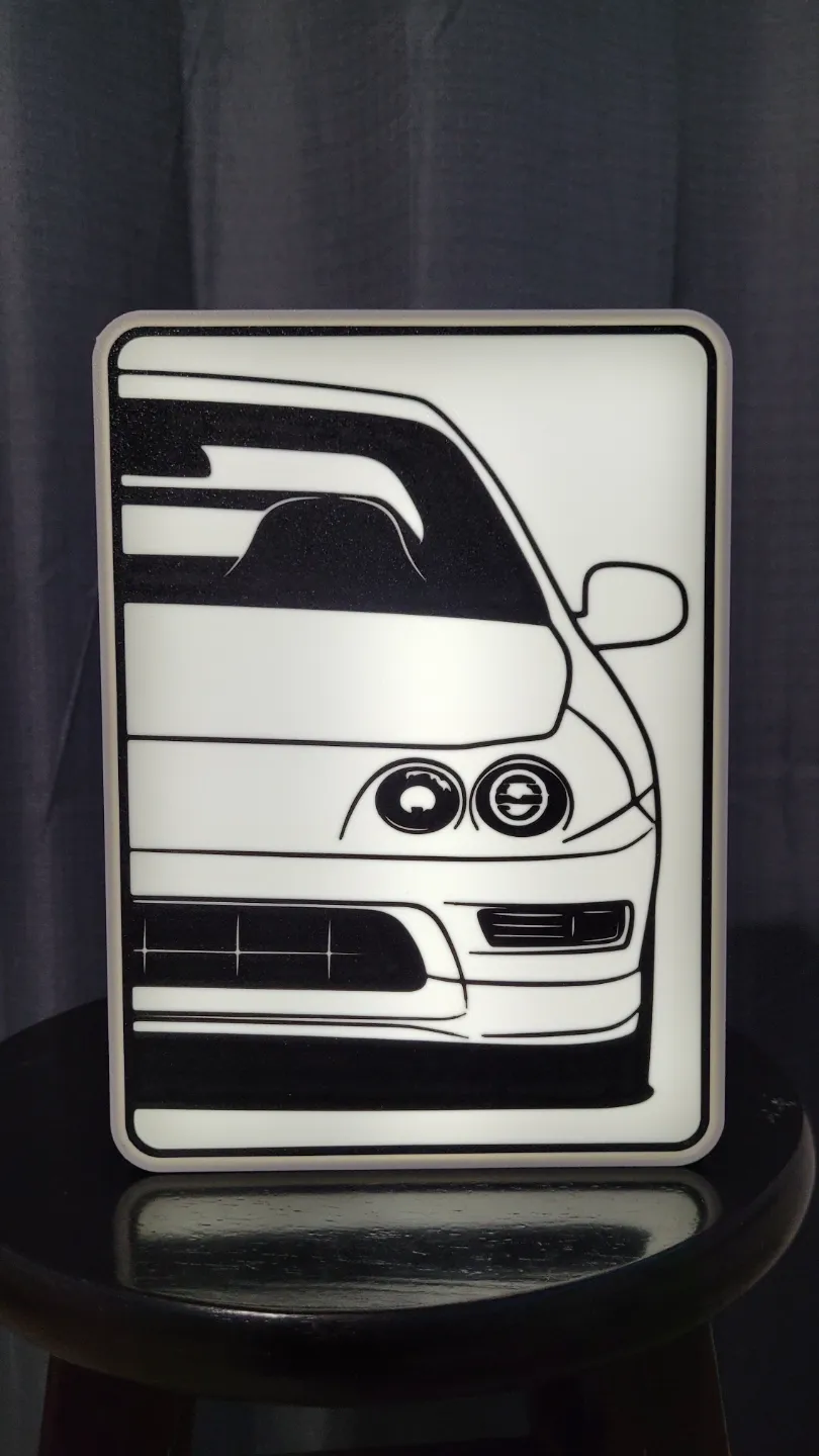 Acura integra Silhouette led light box by Nostalgicprints - MakerWorld