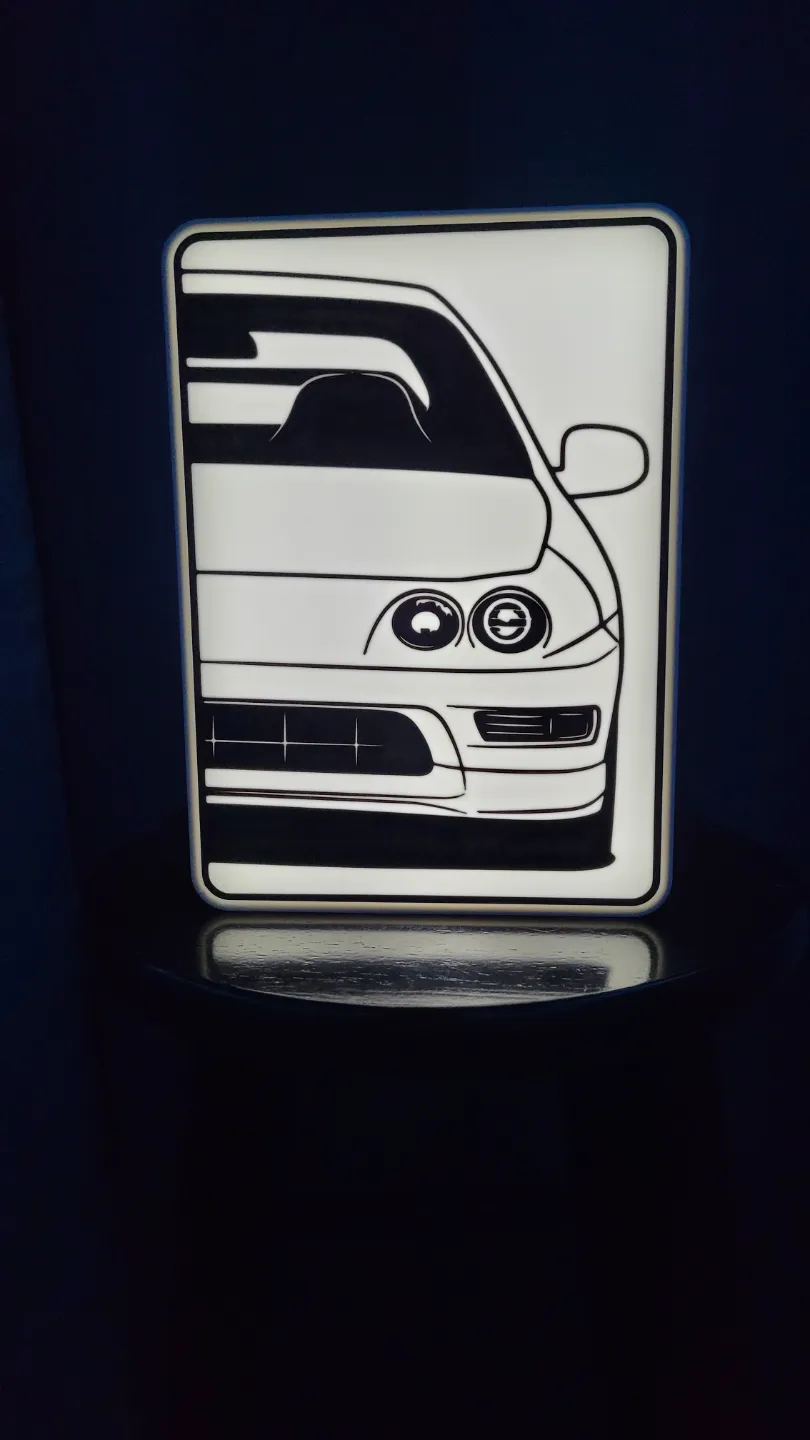 Acura integra Silhouette led light box by Nostalgicprints - MakerWorld