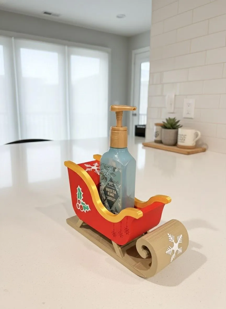 Christmas Santa Sled Bath & Body Works Soap Holder - Free 3D Print ...