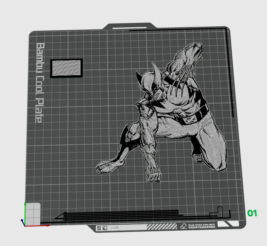 Wolverine / 2d art / HueForge / Multicolor / HueForge by 3D Prints This ...