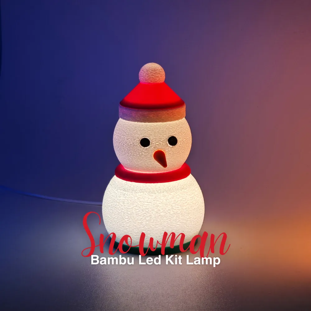 Snowman Lamp by 3D Paint Lab - MakerWorld