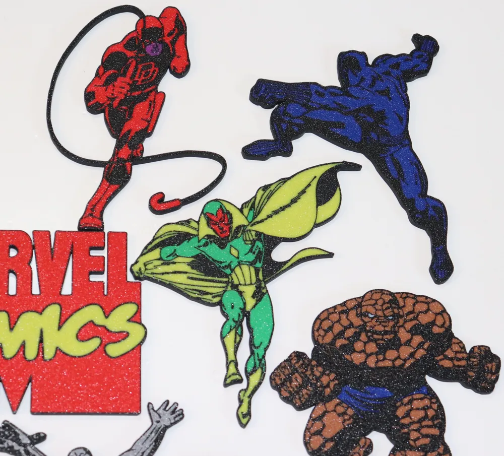 Retro Marvel 70s Magnet Set by MrThous MakerWorld: Download Free 3D Models