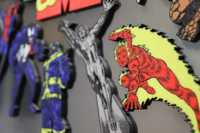 Retro Marvel 70s Magnet Set by MrThousMakerWorld: Download Free 3D Models