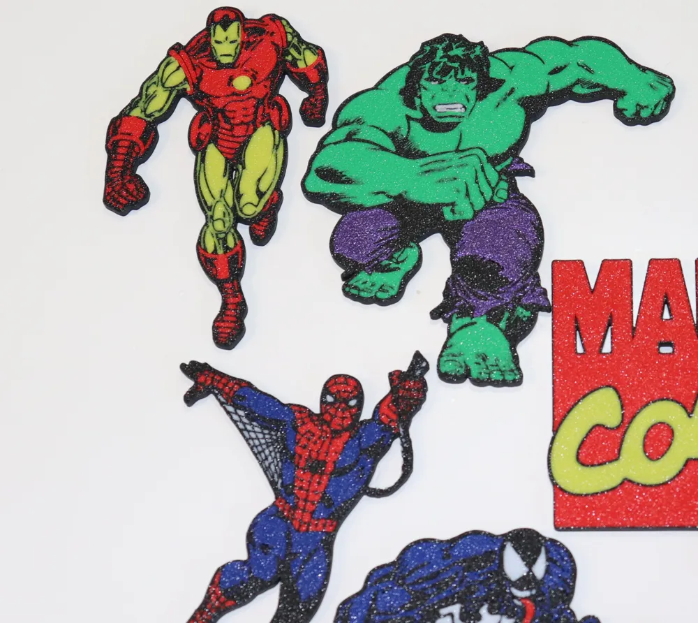 Retro Marvel 70s Magnet Set - Free 3D Print Model - MakerWorld