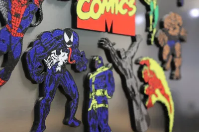 Retro Marvel 70s Magnet Set by MrThousMakerWorld: Download Free 3D Models