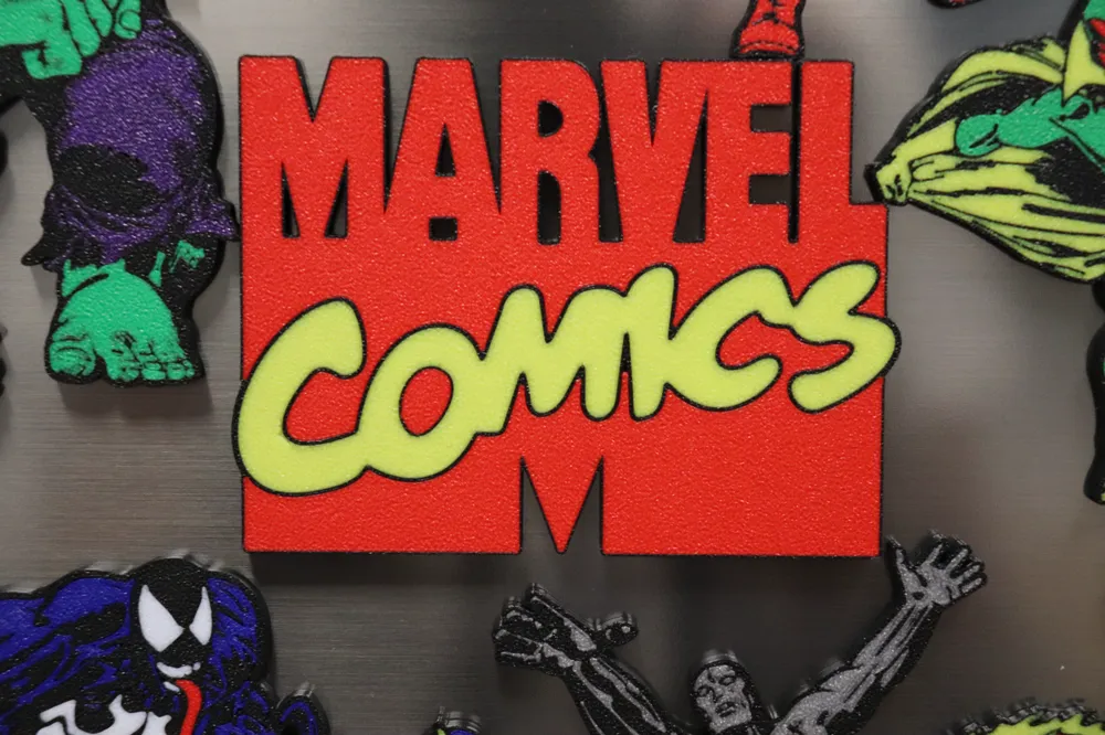 Retro Marvel 70s Magnet Set - Free 3D Print Model - MakerWorld