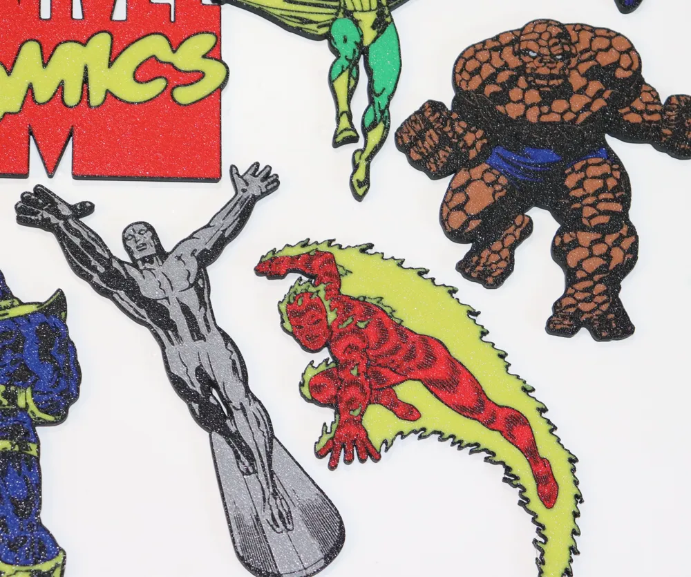 Retro Marvel 70s Magnet Set - Free 3D Print Model - MakerWorld