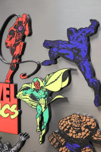 Retro Marvel 70s Magnet Set by MrThousMakerWorld: Download Free 3D Models