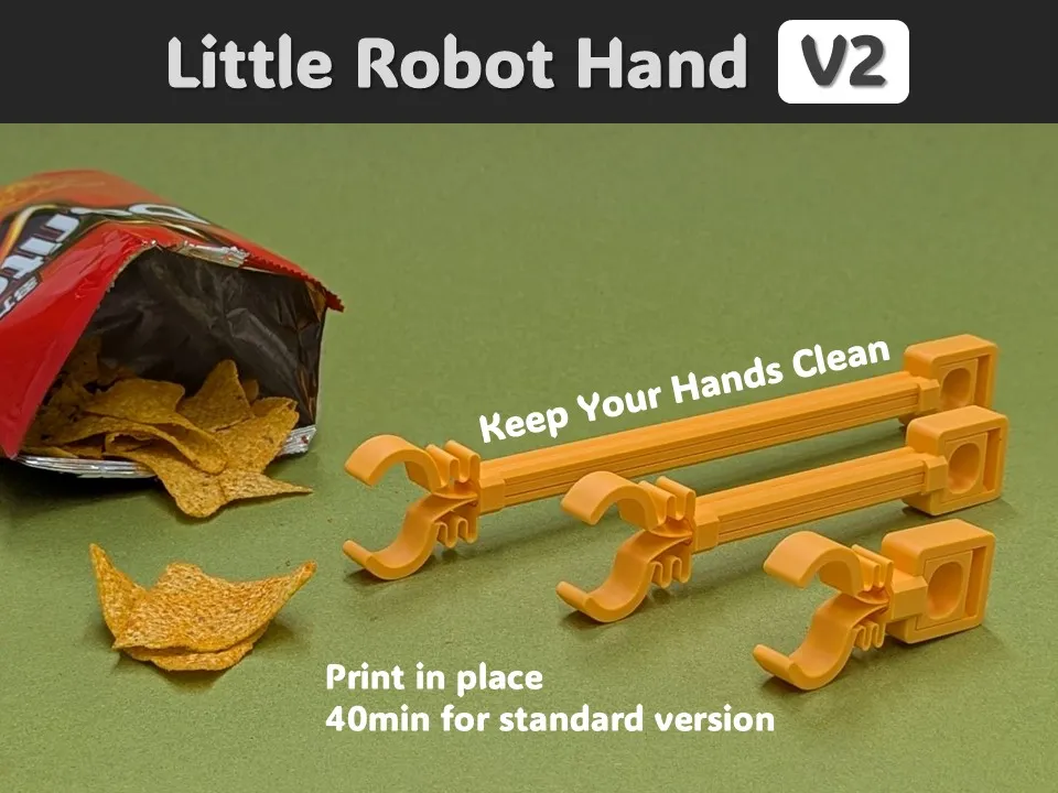 Little robot hand V2 - Free 3D Print Model - MakerWorld