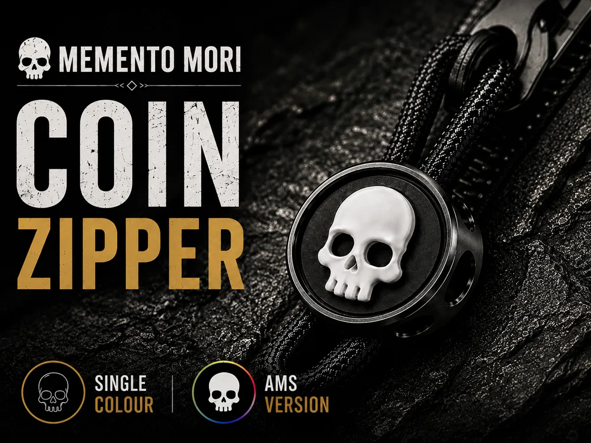 Memento Mori – Coin Zipper Pull - Free 3D Print Model - MakerWorld