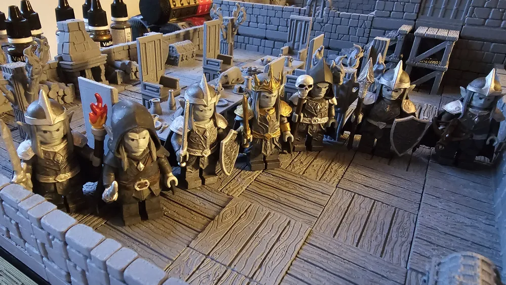 Building block inspiret DnD miniatures Dark Elves - Free 3D Print Model ...