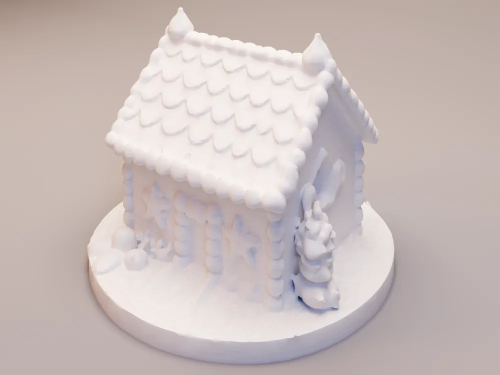 Gingerbread House - Free 3D Print Model - MakerWorld