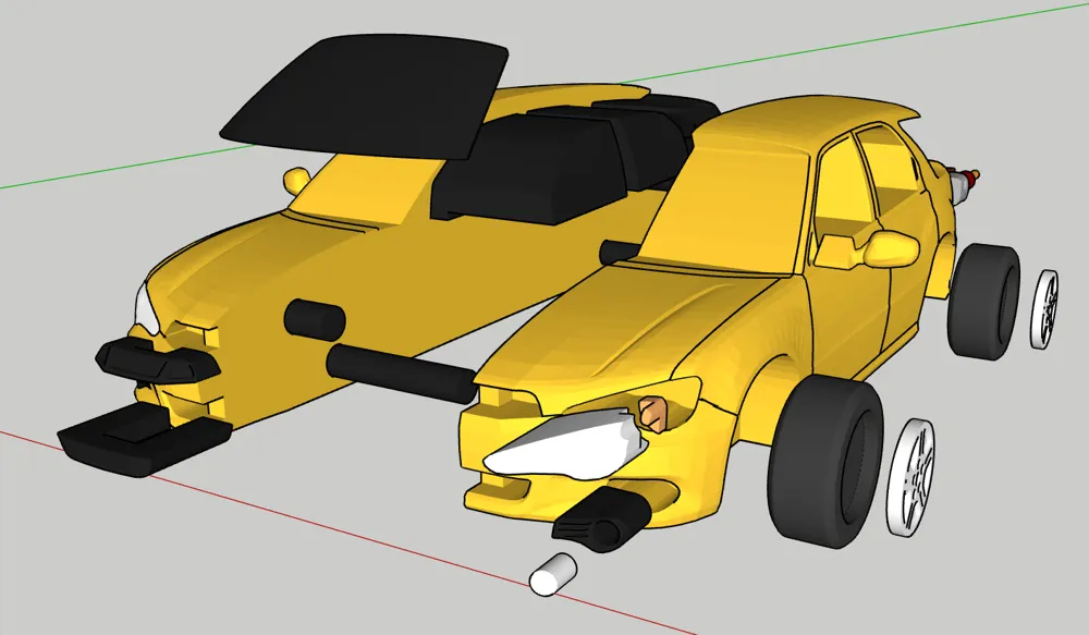 BeamNG Hirochi Sunburst toy car - 100% 3D printed - Free 3D Print Model ...