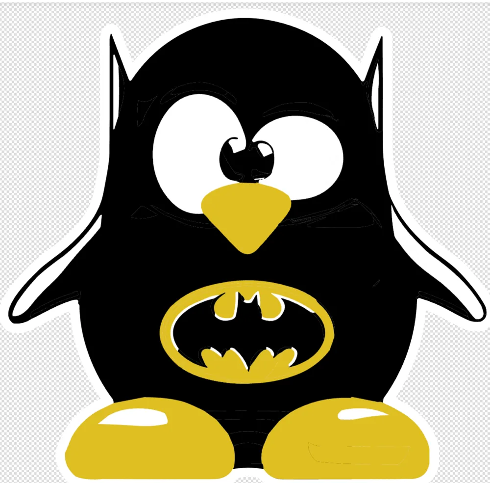 Tux Batman keychain by Rattlhead - MakerWorld