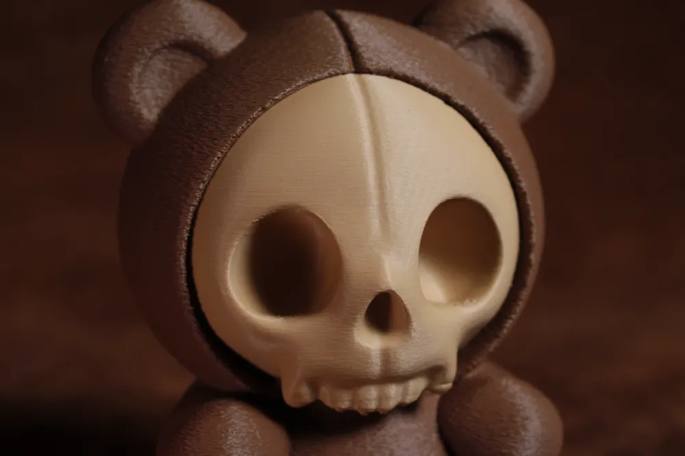 Teddy Bear Skull Decor by 3DinPlastic MakerWorld: Download Free 3D Models