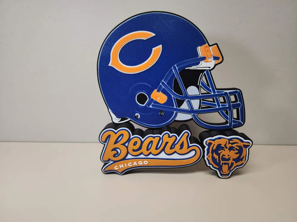 Chicago Bears Wall or Desk Display - Free 3D Print Model - MakerWorld
