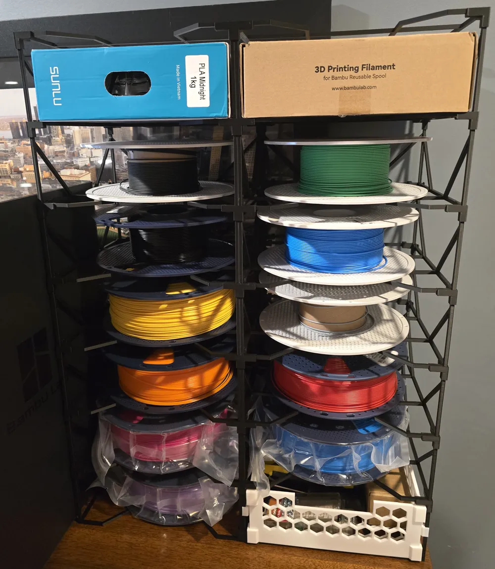 Modular Filament Rack System by BinaryJ MakerWorld: Download Free 3D Models