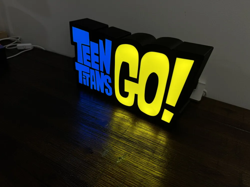 Teen Titans Go! - Light up Logo Sign by vidguide MakerWorld: Download ...