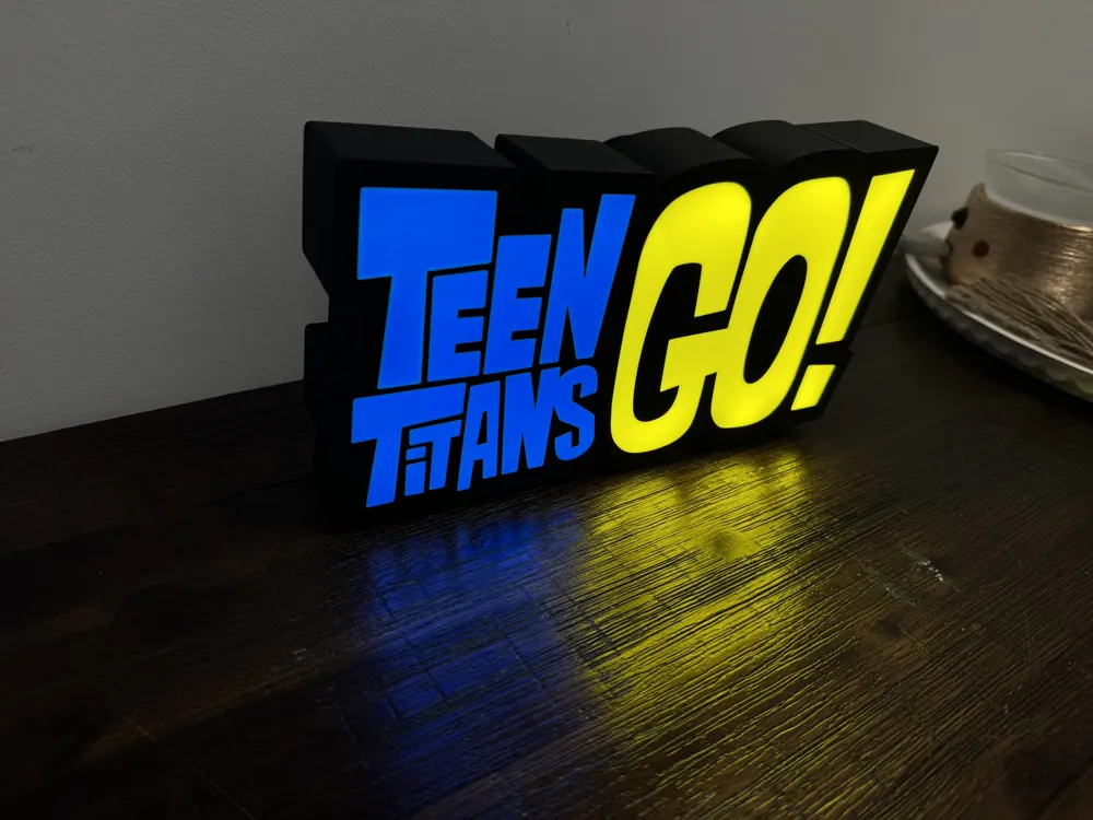Teen Titans Go! - Light up Logo Sign by vidguide MakerWorld: Download ...
