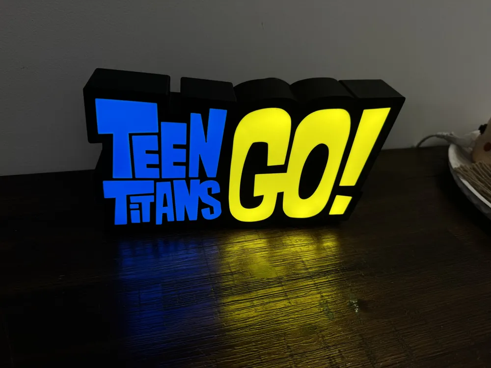 Teen Titans Go! - Light up Logo Sign by vidguide MakerWorld: Download ...