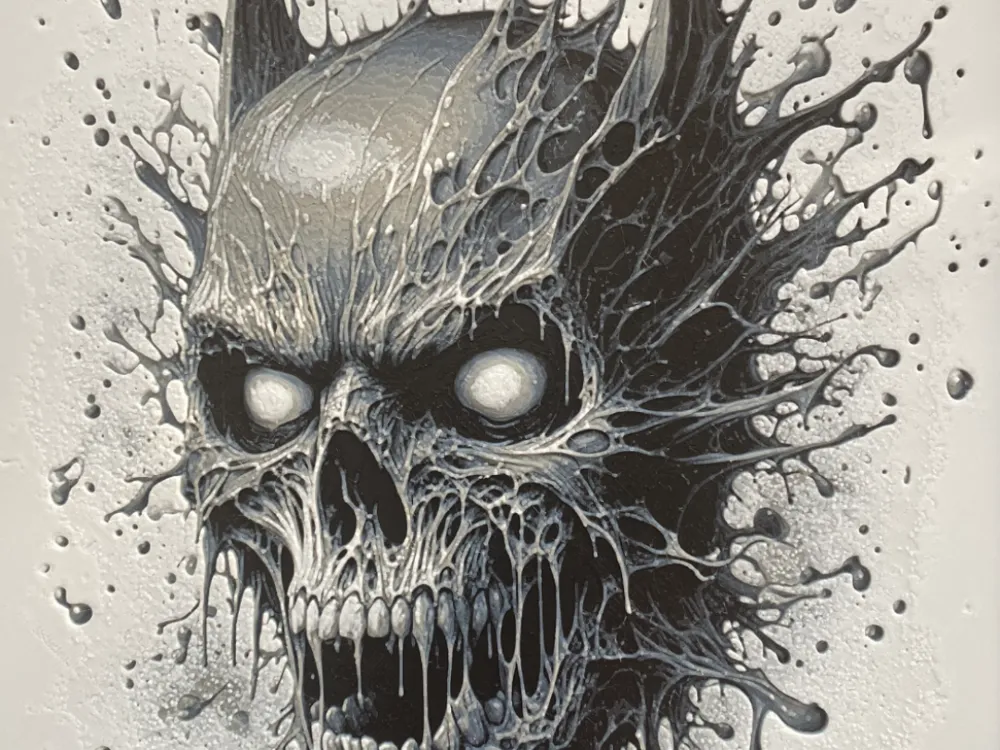 Batman Melting Skeleton Hueforge by marioskoki - MakerWorld