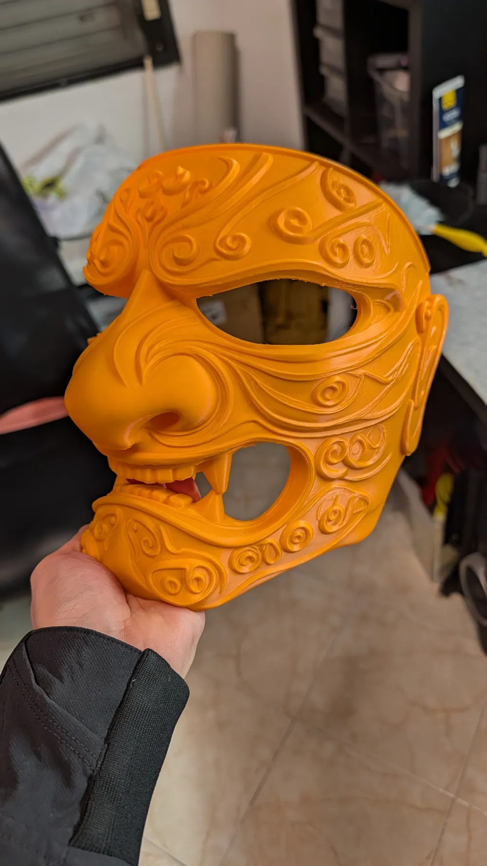 Samurai Menpo Mask - Detailed - Free 3D Print Model - MakerWorld