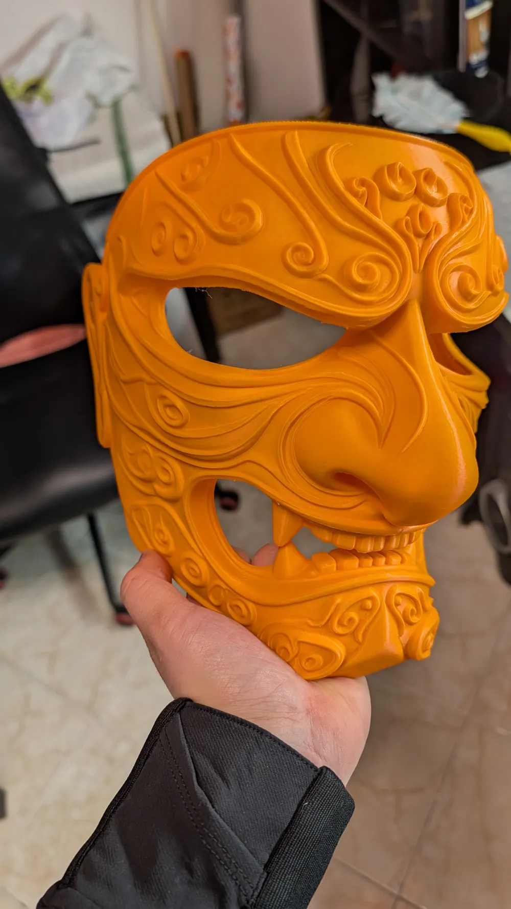 Samurai Menpo Mask - Detailed - Free 3D Print Model - MakerWorld