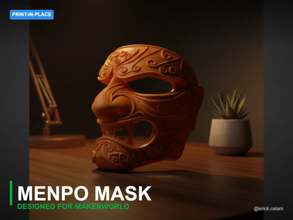 Samurai Menpo Mask - Detailed - Free 3D Print Model - MakerWorld