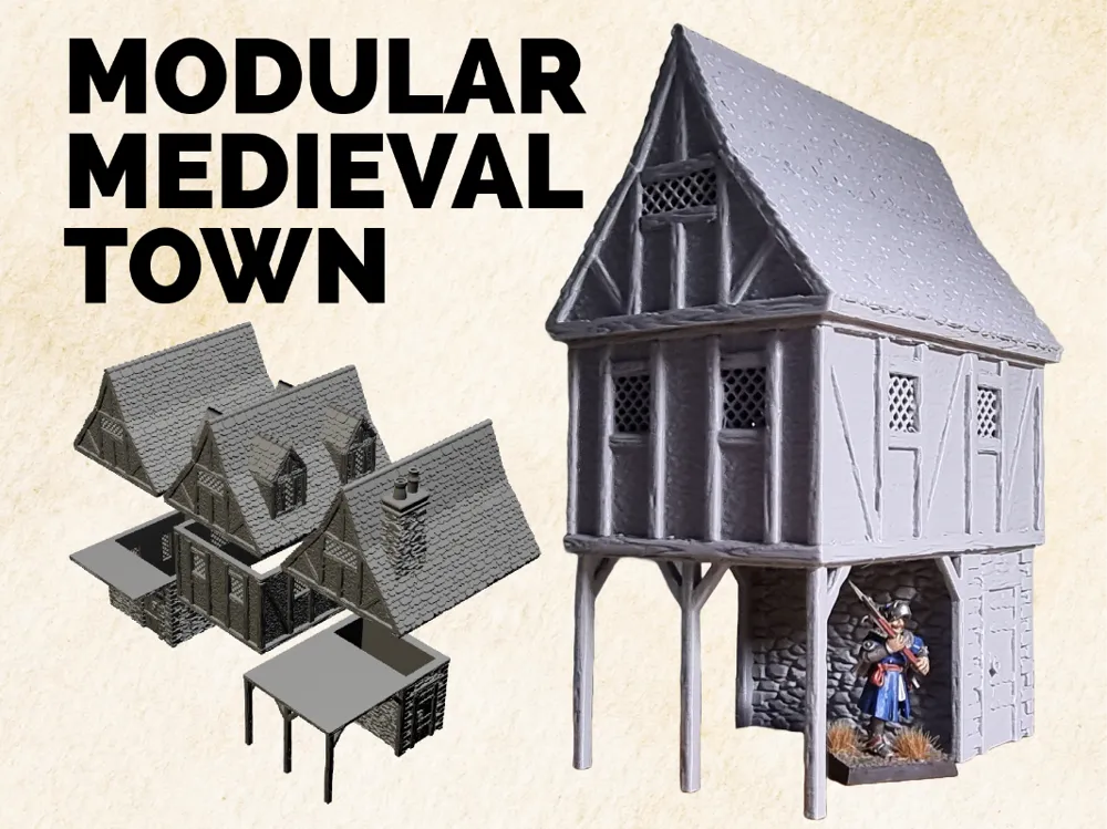 Modular Medieval Town VOL 1 by Grad90 MakerWorld: Download Free 3D Models