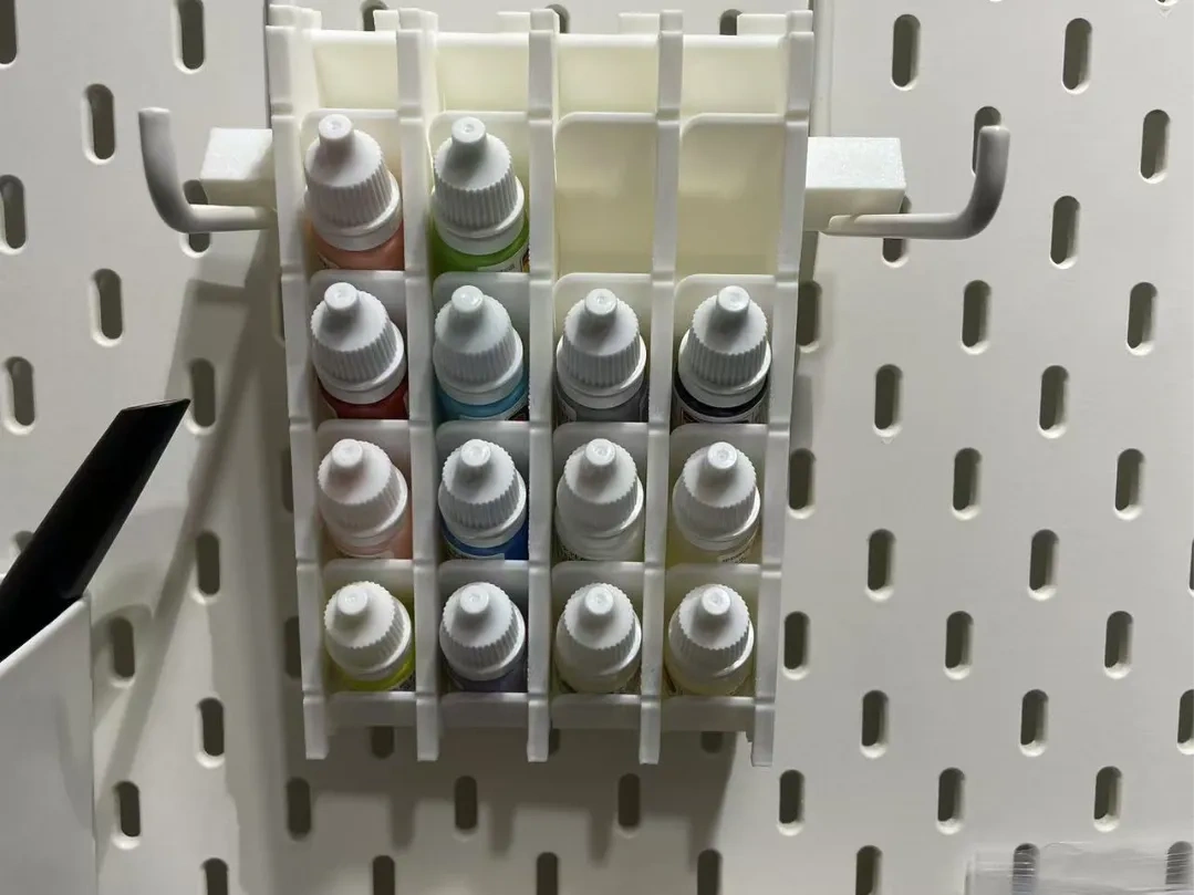 Skadis IKEA pegboard hooks designed for modular Chiefland paint rack ...