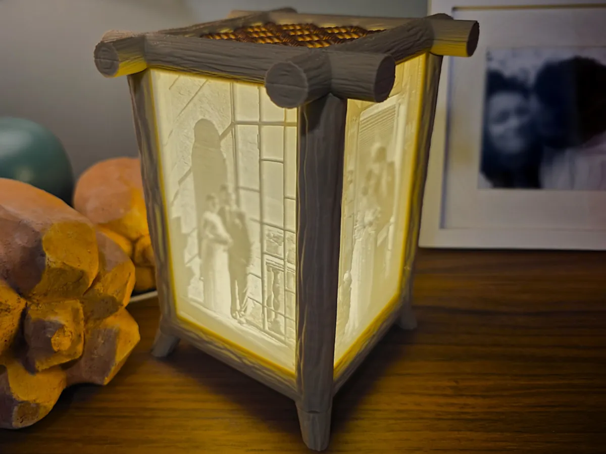 Log Lantern - Lithophane Frame LED KIT 001 - Free 3D Print Model ...