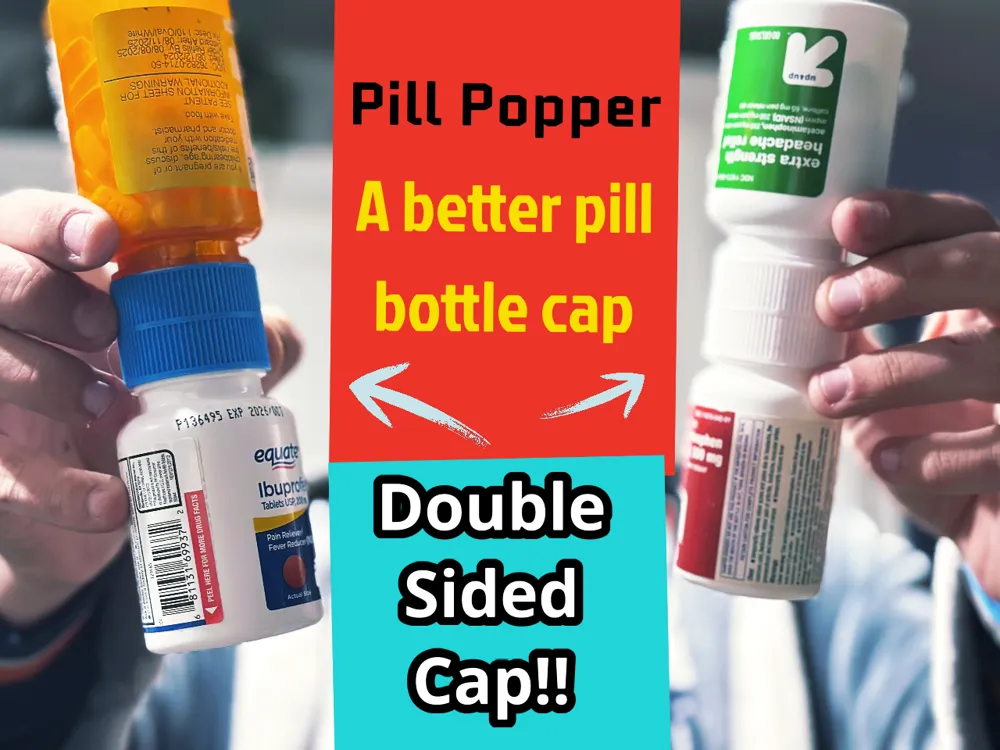 Pill Popper. Pill Bottle Freedom Cap. No Safety. by Snail - MakerWorld