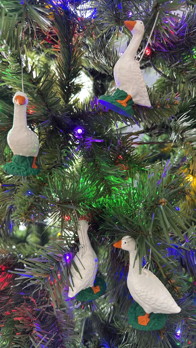 Miniature Porch Goose Christmas Ornament by scottgmccarty - MakerWorld