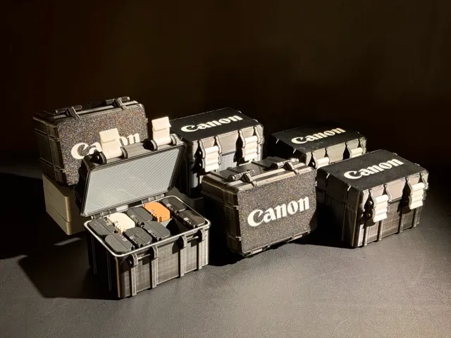 Canon LPE6 Battery Case (10 x LPE6) with Logo - Free 3D Print Model ...