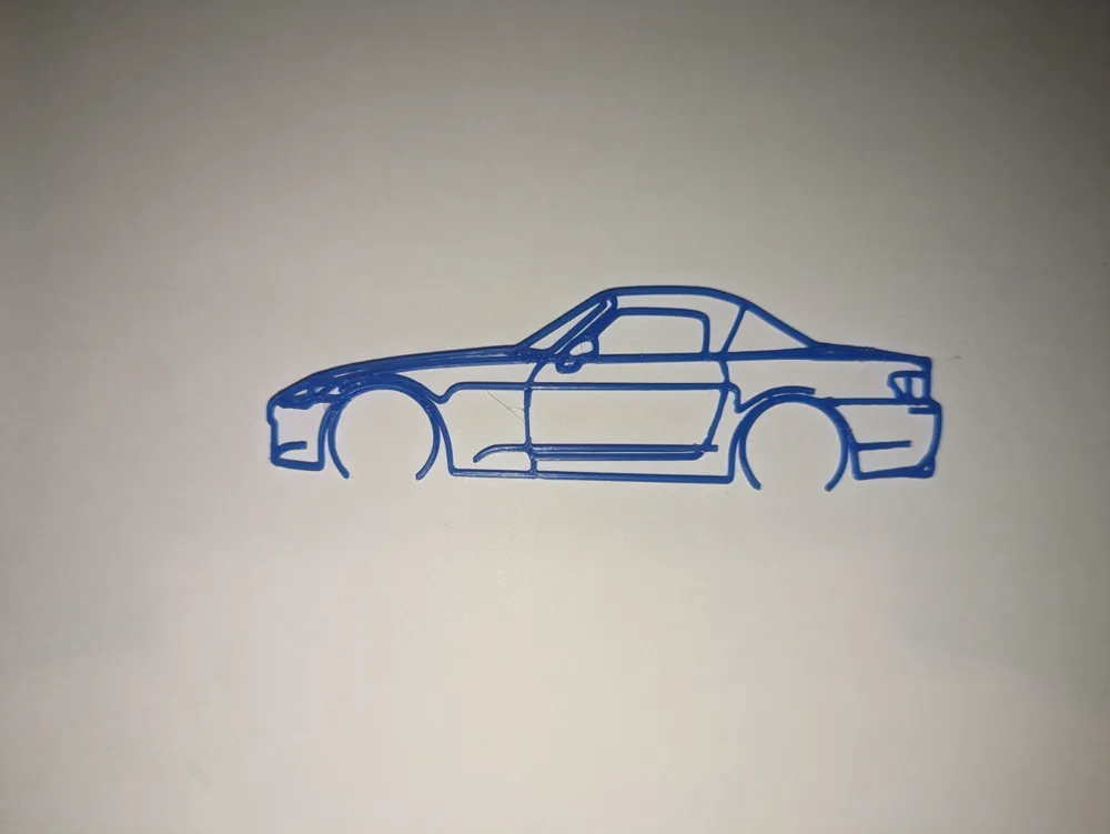 Honda s2000 hardtop silhouette wall art by cruse2382 - MakerWorld