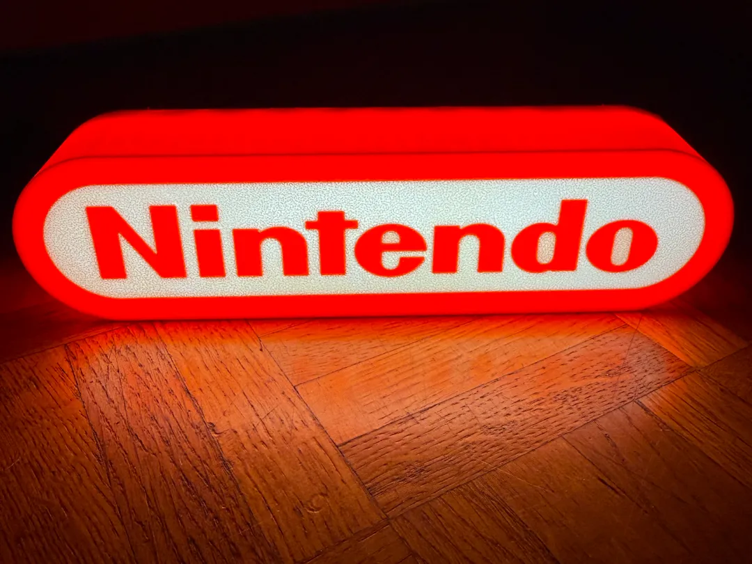 Modèle de Décoration Boîte Lumineuse Nintendo Affichage Rétro Gaming ...