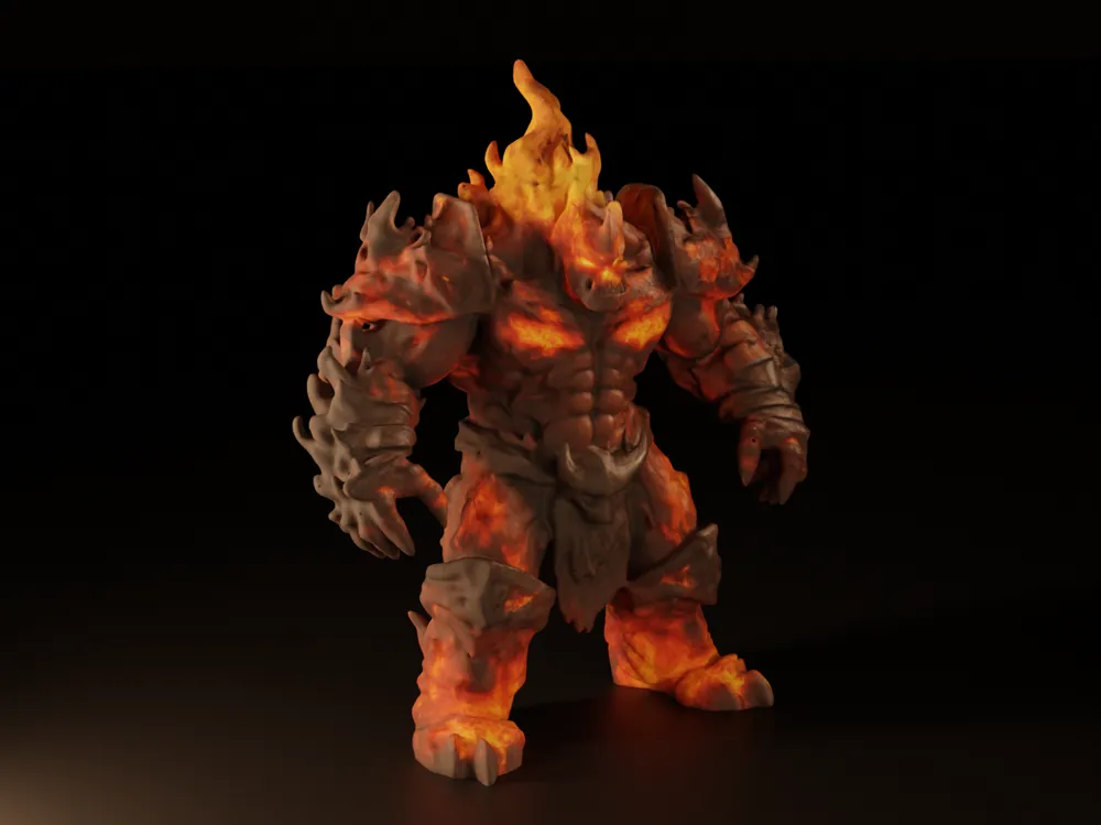 Fire Lord / Boss / Elemental - DND miniature by everythingDND ...