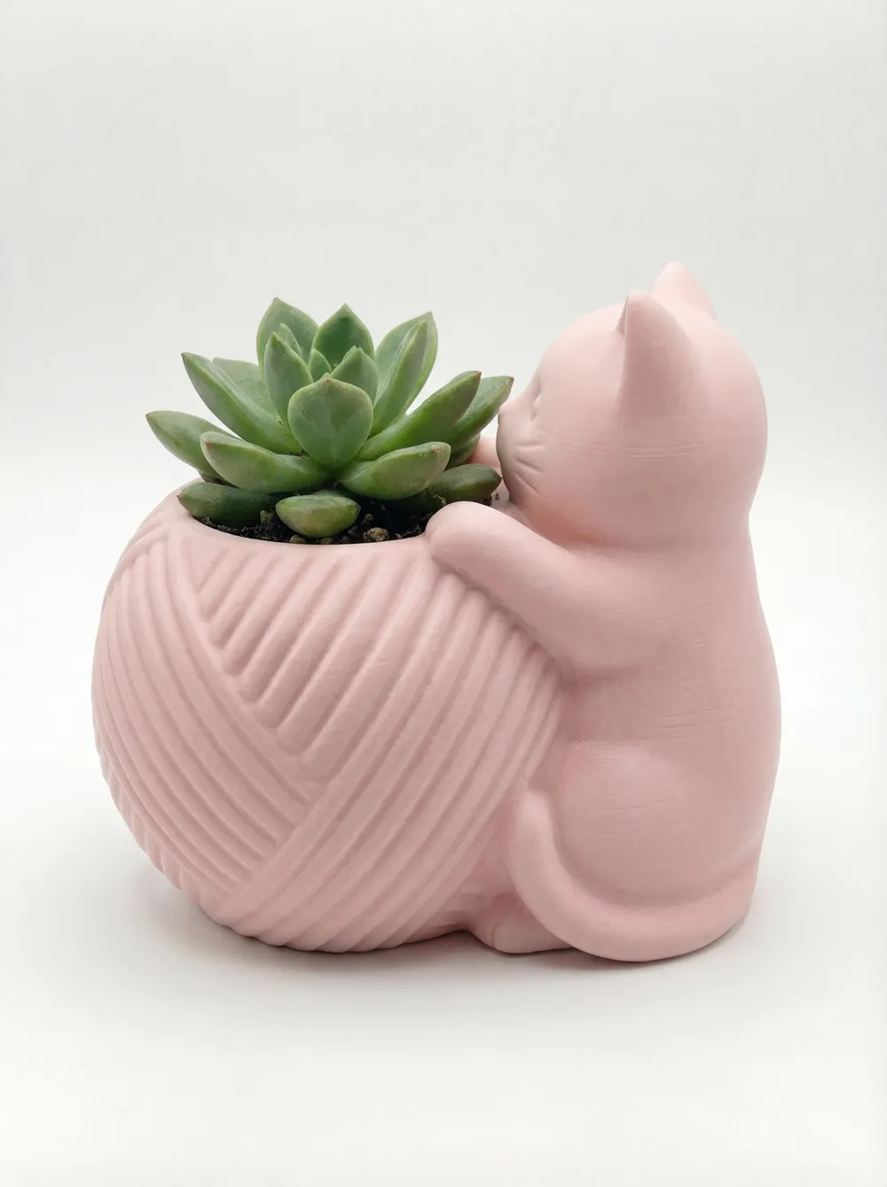 Cat Figurine Set – 3 Decorative Cat Flower Pots - Free 3D Print Model ...