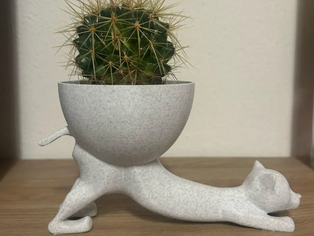 Cat-shaped vase - Free 3D Print Model - MakerWorld
