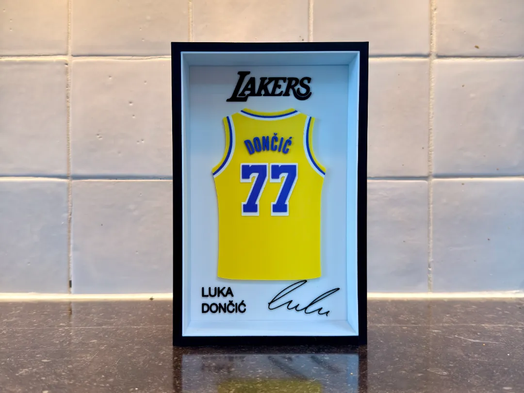 Luka Dončić - LA Lakers - Jersey Frame - Free 3D Print Model - MakerWorld