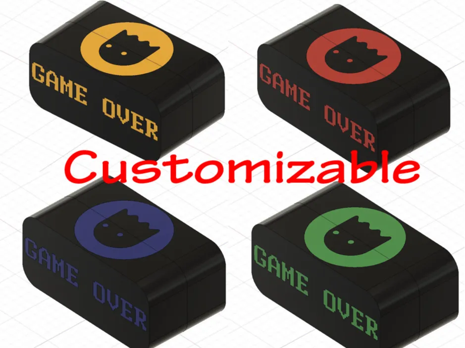 Flat Game Over Lamp Pacman ghost edition by Savo222 - MakerWorld