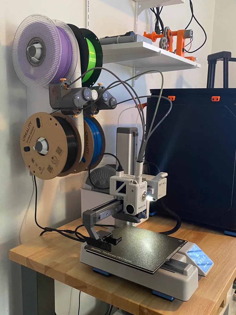 Bambu A1 Mini AMS Lite Heavy Duty Wall Mount by cwills75 - MakerWorld