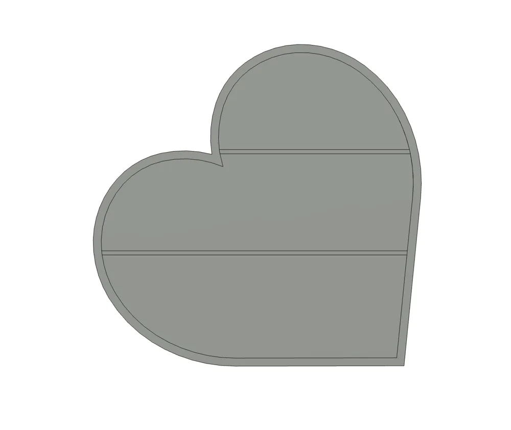 Valentine's Miniverse heart-shaped shelf - Free 3D Print Model - MakerWorld