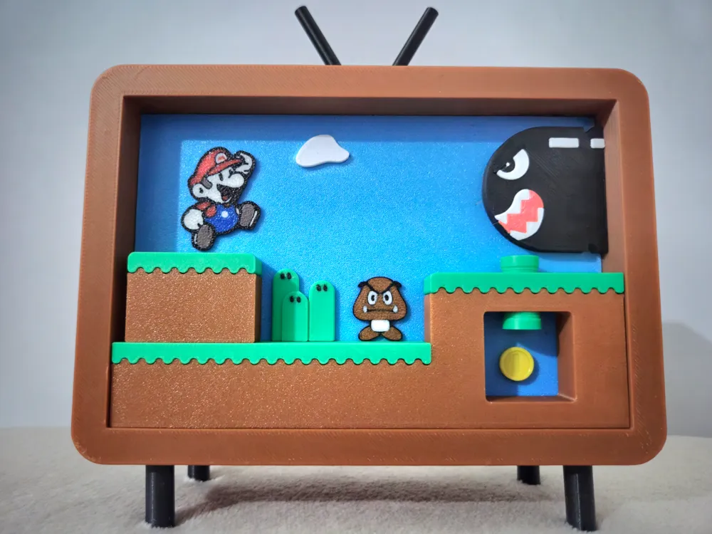 Super Mario Bros Level 3 / Retro Television (Bill) - Free 3D Print ...