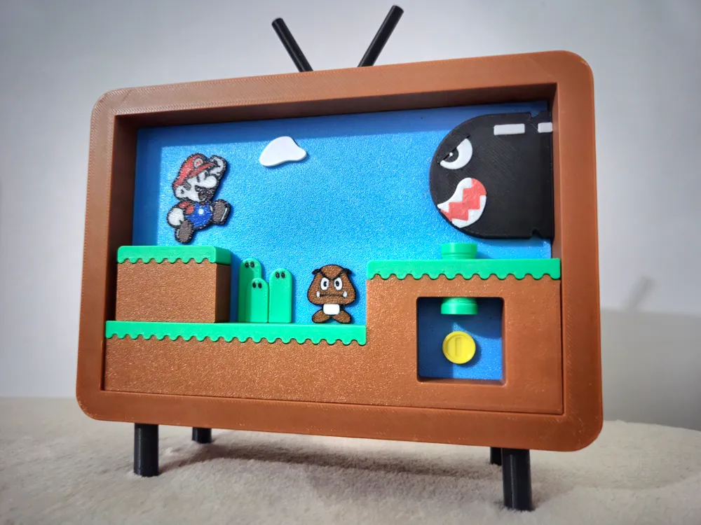 Super Mario Bros Level 3 / Retro Television (Bill) - Free 3D Print ...